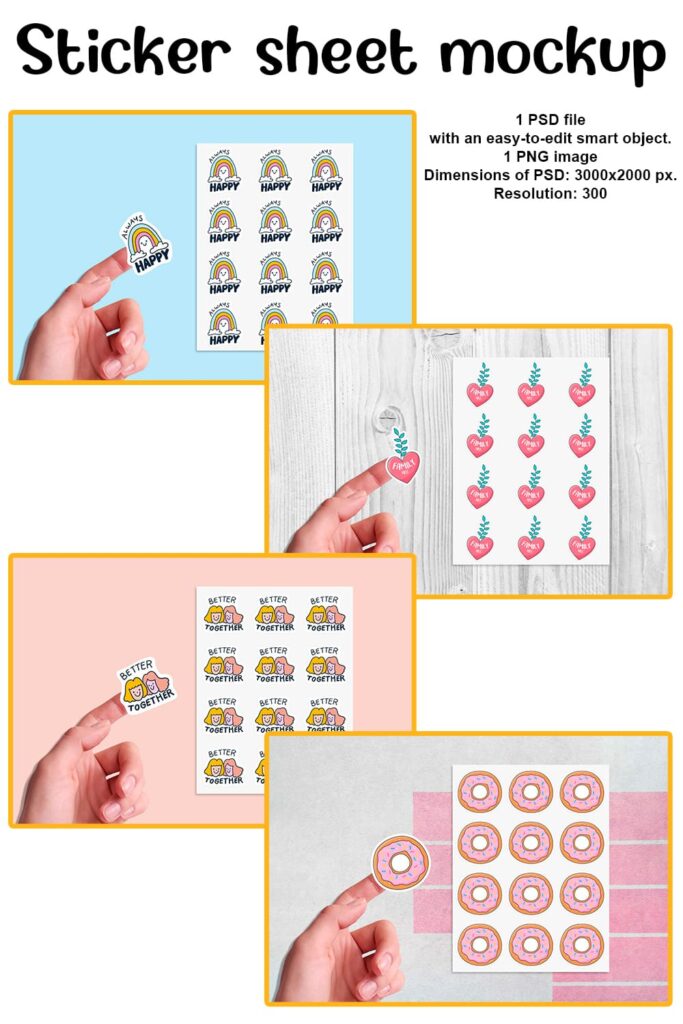 Sticker Sheet Mockup – MasterBundles