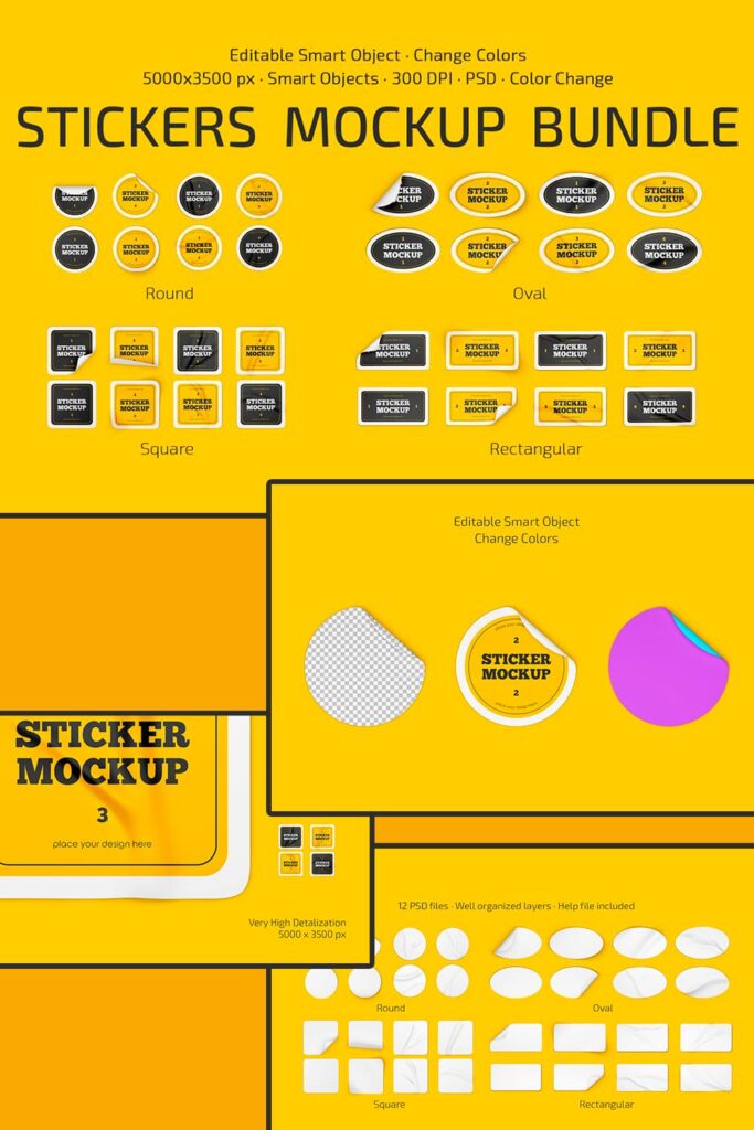 Sale! Stickers Mockup Bundle – MasterBundles