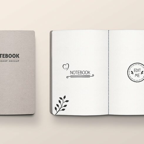 Stitched Notebook Mockup | Master Bundles