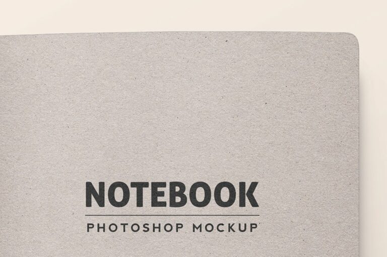 Stitched Notebook Mockup – MasterBundles