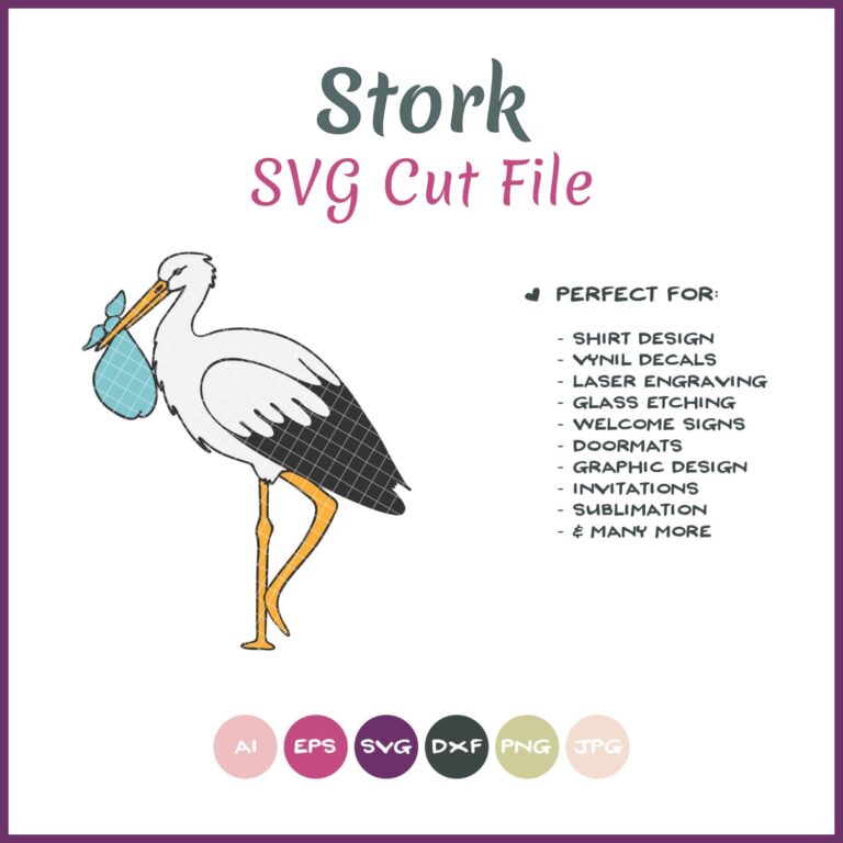 Stork SVG Cut File - It's a Boy, It's a Girl SVG, New Baby – MasterBundles