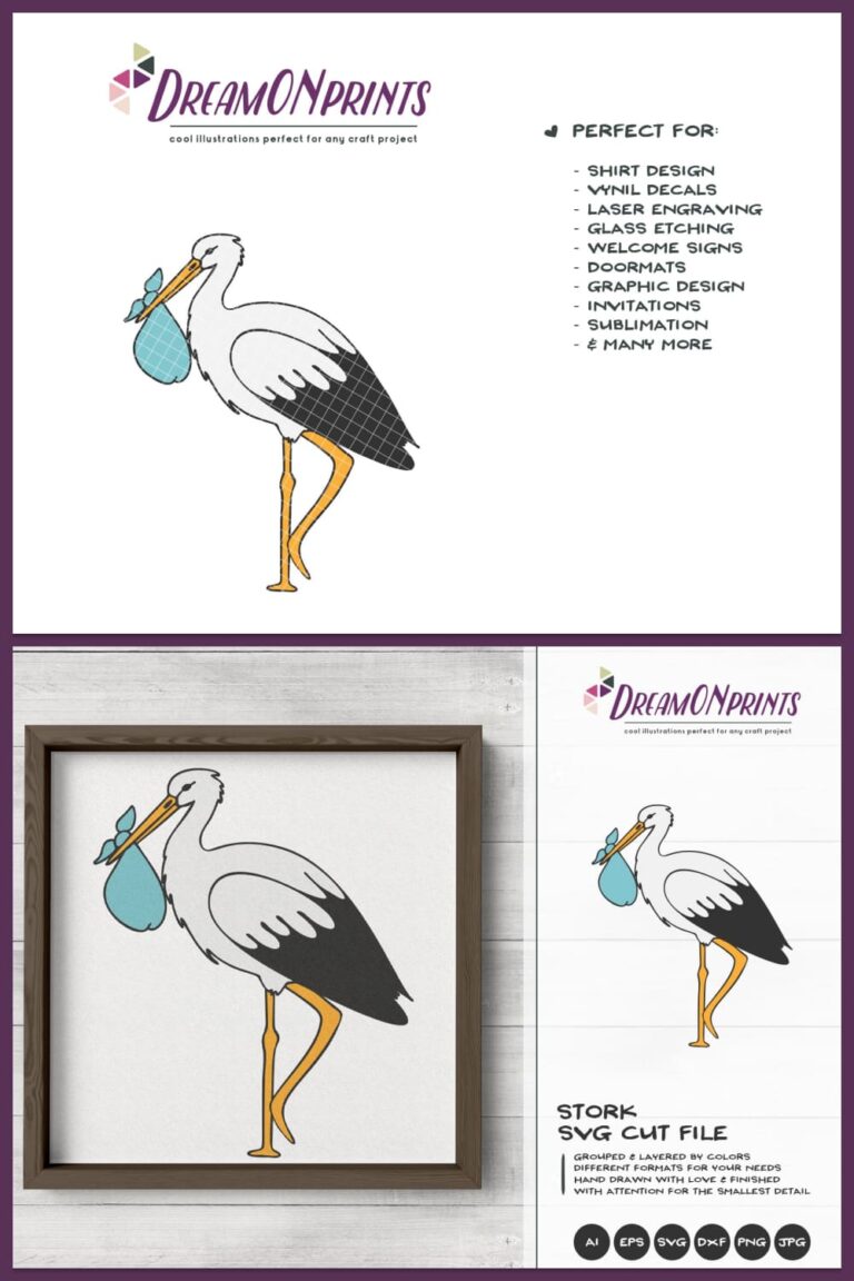Stork SVG Cut File - It's a Boy, It's a Girl SVG, New Baby – MasterBundles
