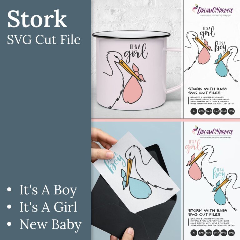 Stork SVG Cut File – MasterBundles