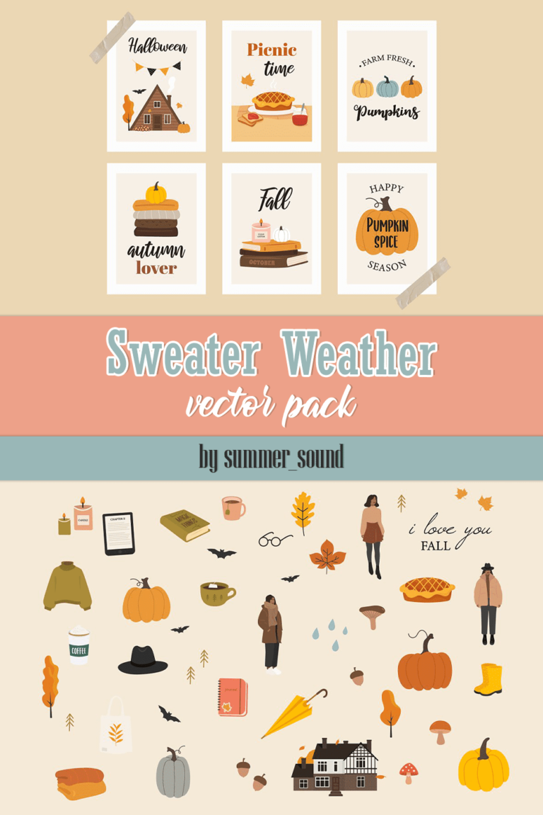 Sweater Weather Vector Pack – MasterBundles