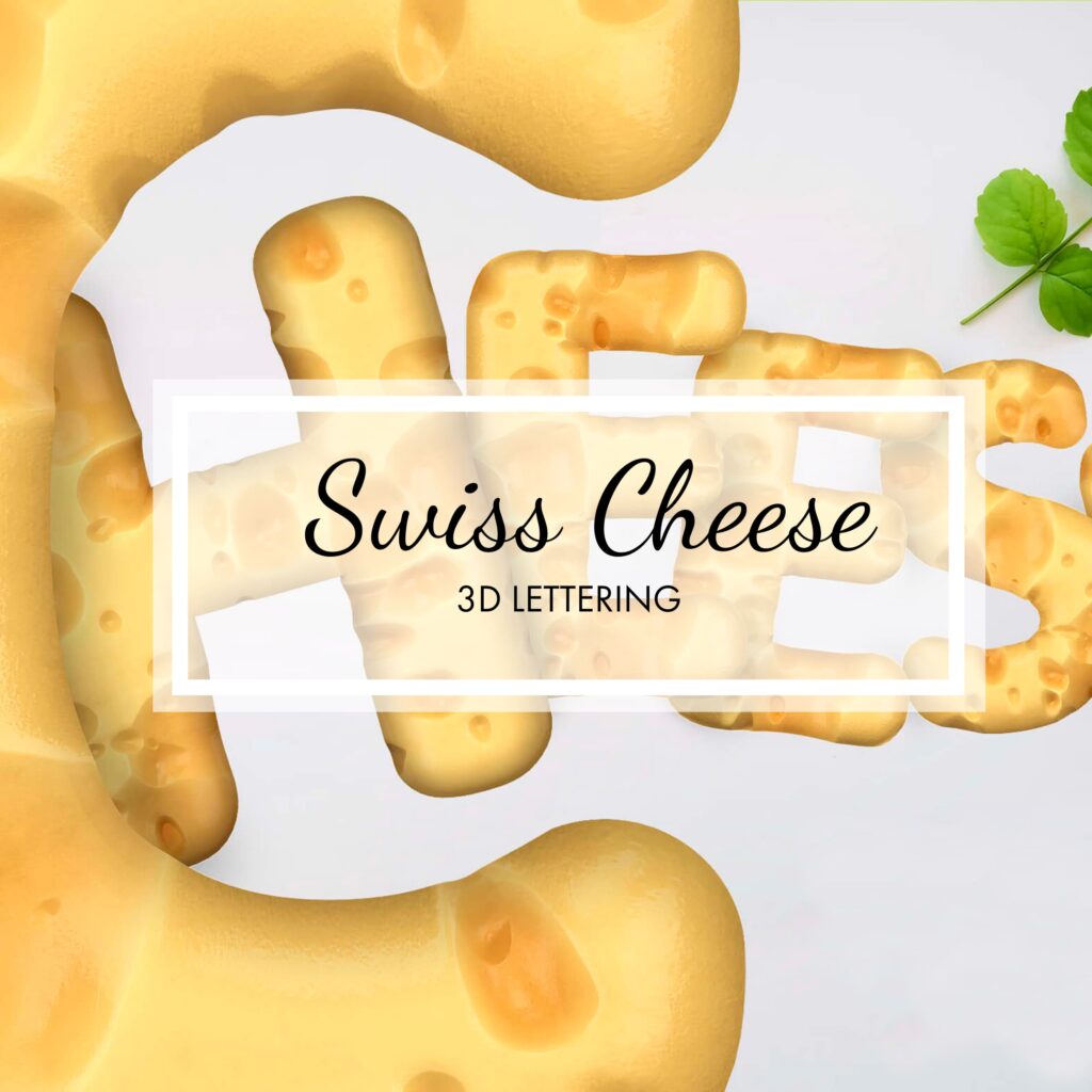 Swiss Cheese 3D Lettering – MasterBundles