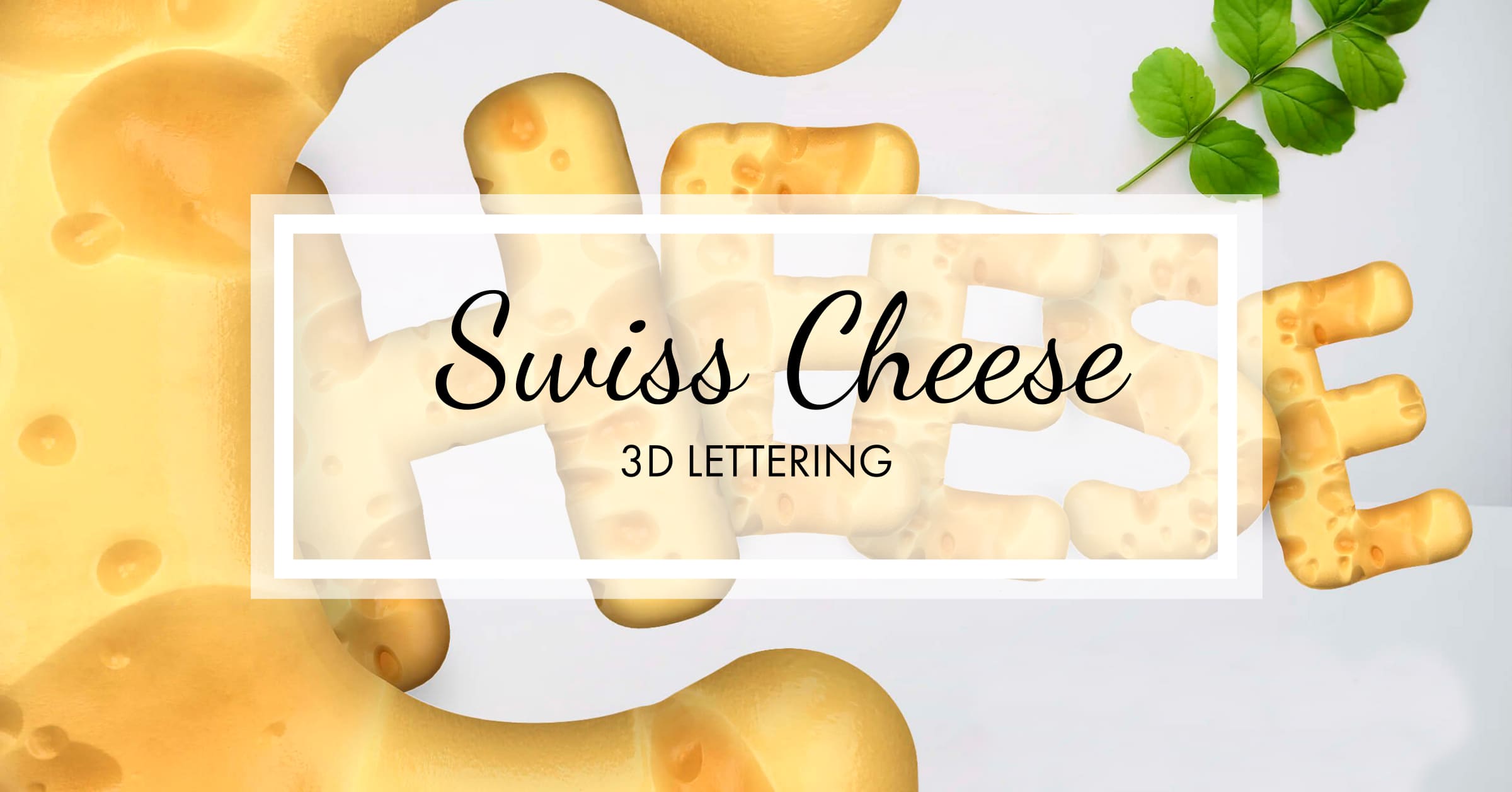 Swiss Cheese 3D Lettering – MasterBundles