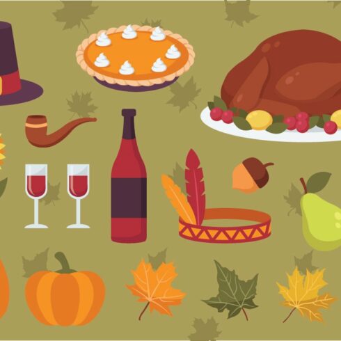 Thanksgiving Clipart Vector Set – MasterBundles
