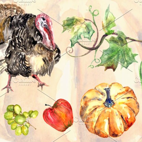 Give Thanks - Watercolor Clipart Set | MasterBundles