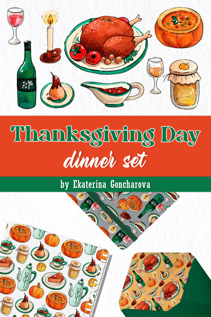 Thanksgiving Day Dinner Set – MasterBundles