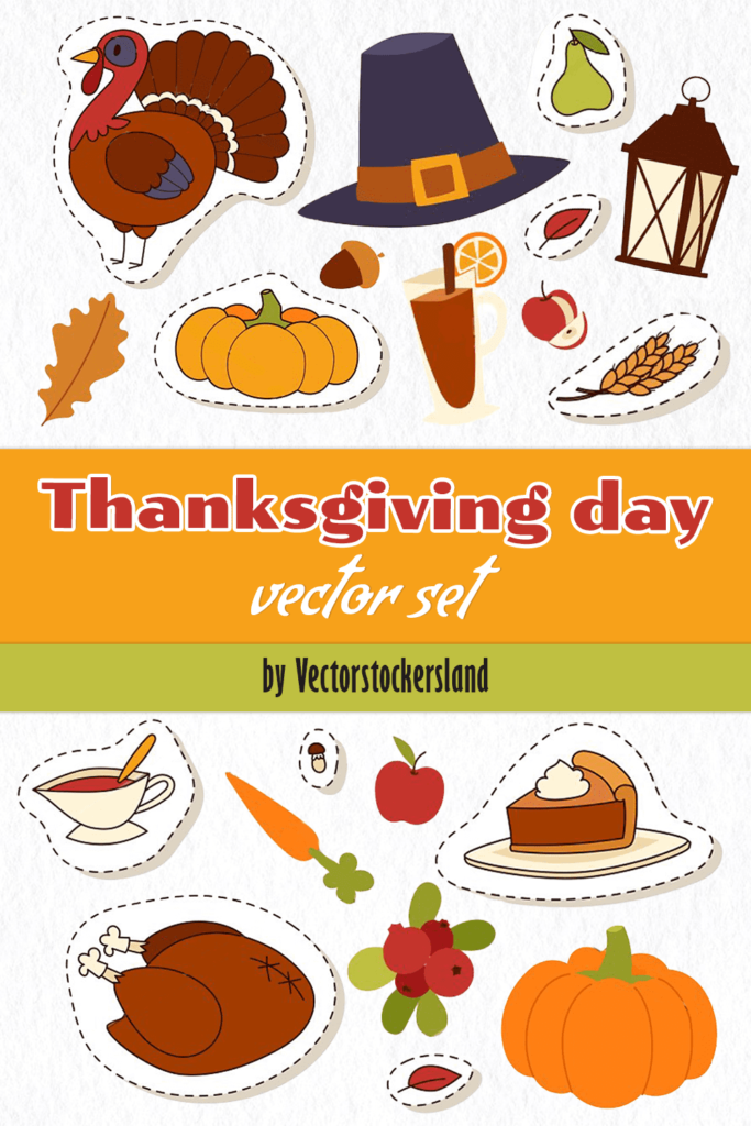 Thanksgiving Day Vector Set – MasterBundles