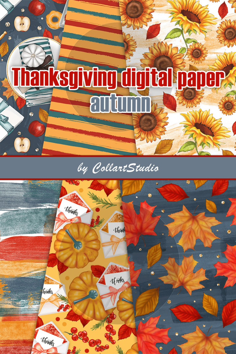 Thanksgiving Digital Paper, Autumn – MasterBundles