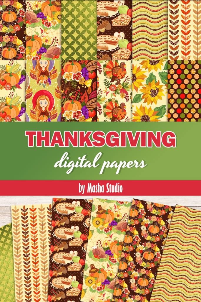 Thanksgiving Digital Papers – MasterBundles