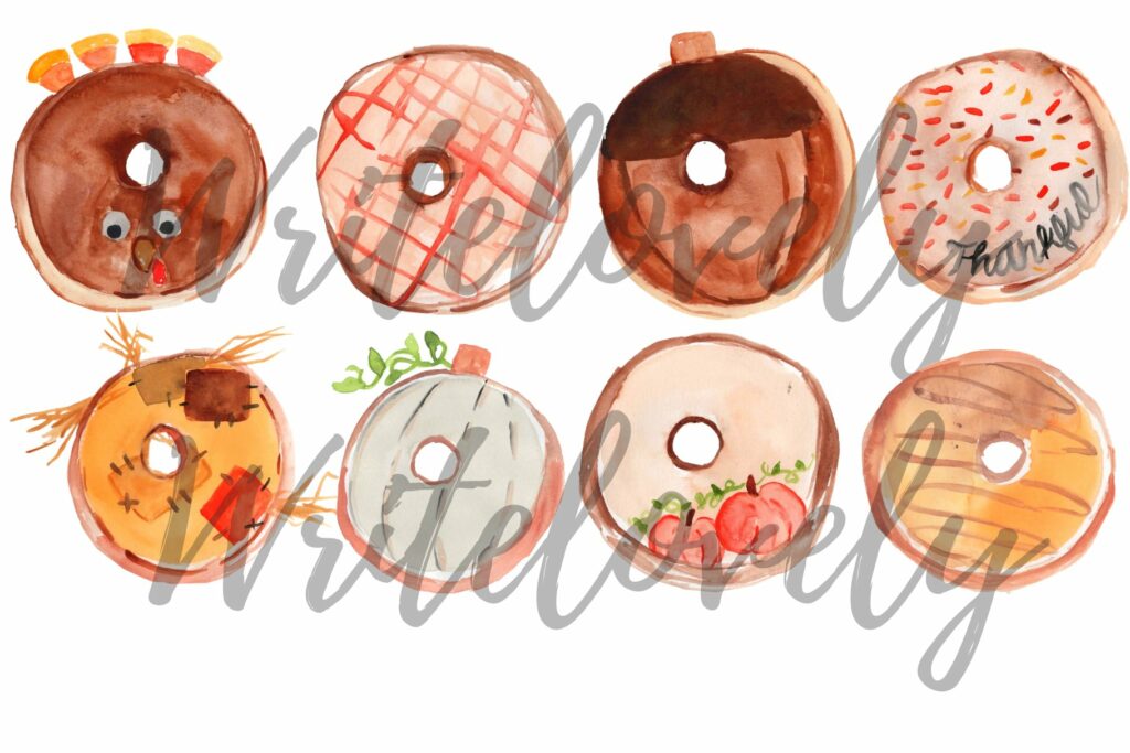 Thanksgiving Food Donut Clipart – MasterBundles