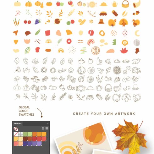 Thanksgiving Vector Graphics Pack | Master Bundles