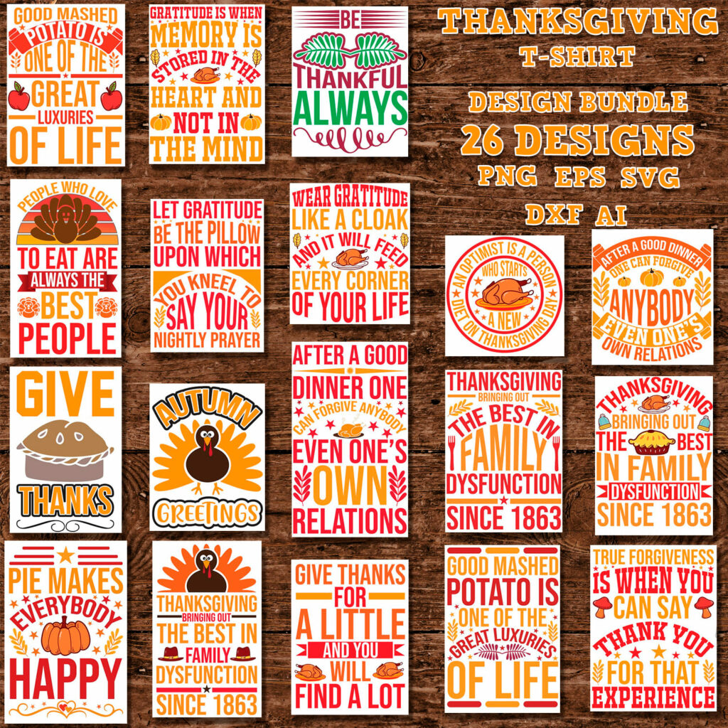 Retro Thanksgiving SVG Bundle - MasterBundles