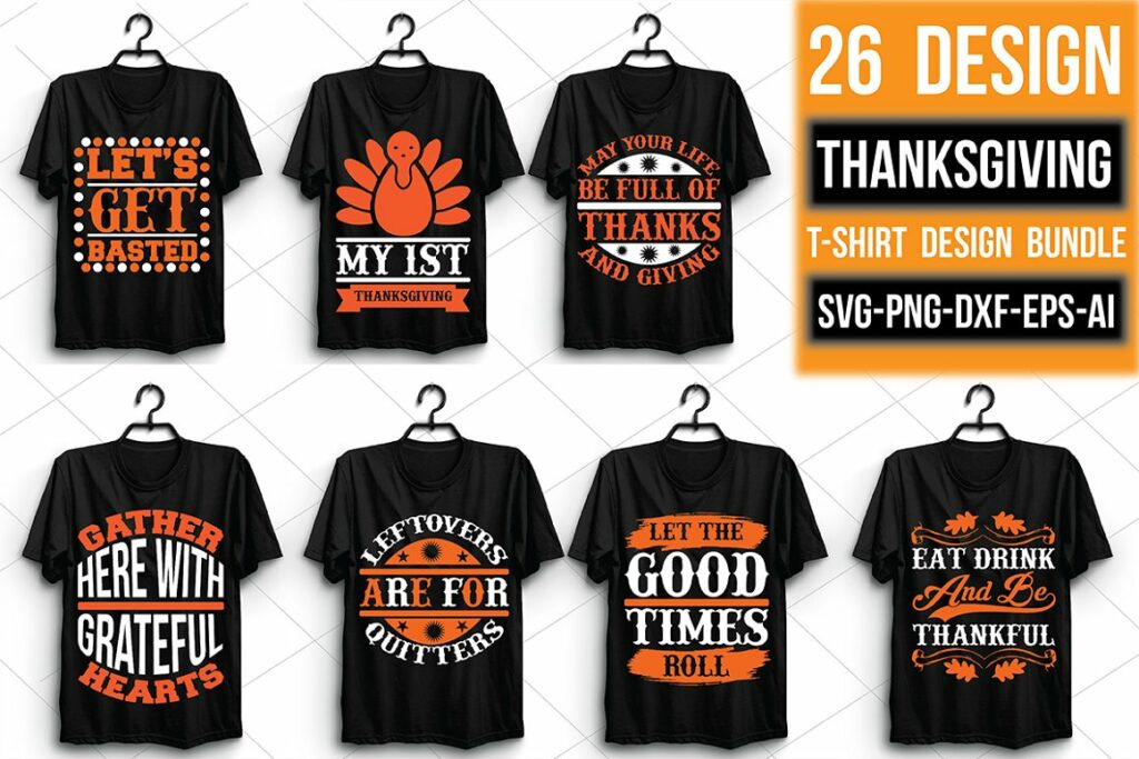 Thanksgiving T-Shirt Design SVG Bundle – MasterBundles