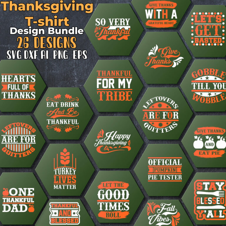 Thanksgiving T-Shirt Design SVG Bundle – MasterBundles