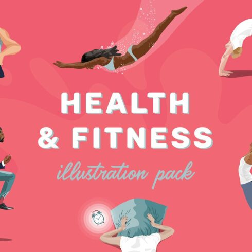 Health & Fitness Illustration Pack | Master Bundles