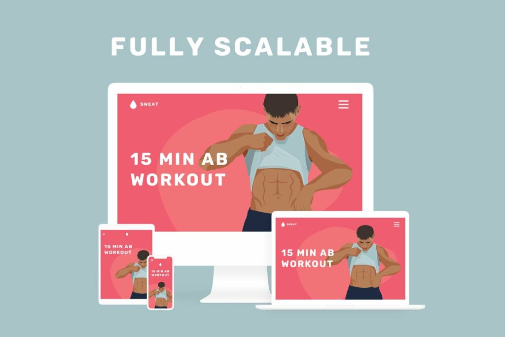 Health & Fitness Illustration Pack – MasterBundles