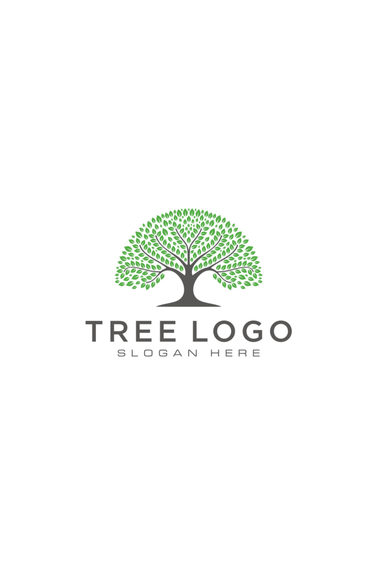 Tree logo design elements. green garden logo template - MasterBundles