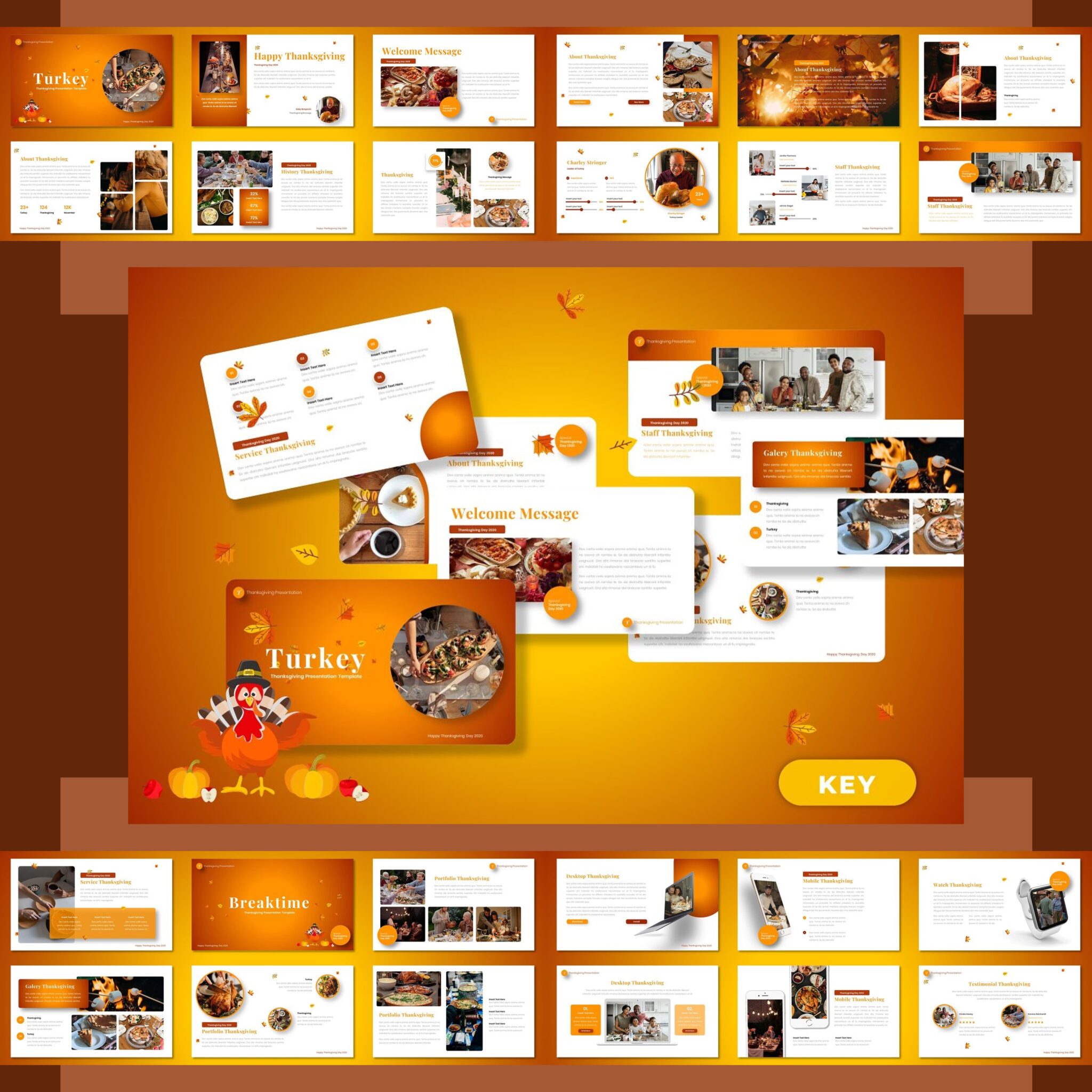 Turkey - Happy Thanksgiving Keynote Template – MasterBundles