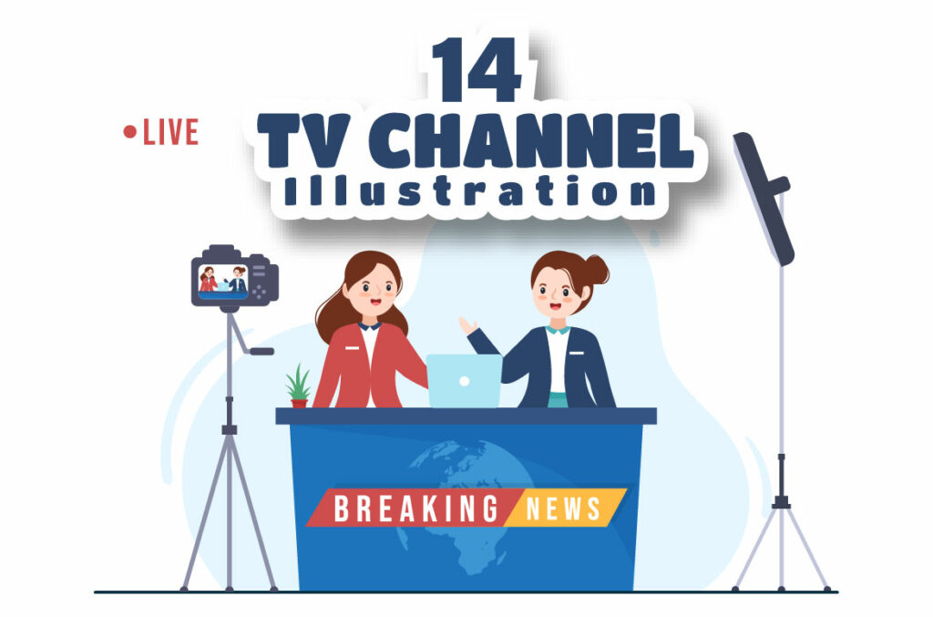 14 TV Channel Illustration - MasterBundles