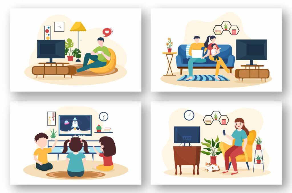 14 TV Channel Illustration - MasterBundles