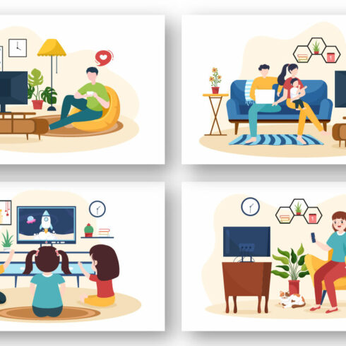 14 TV Channel Illustration | MasterBundles