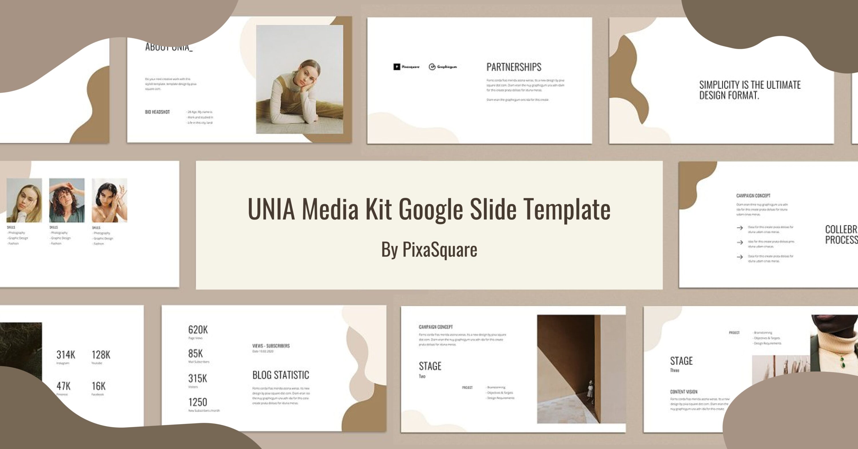 UNIA Media Kit Google Slide Template – MasterBundles