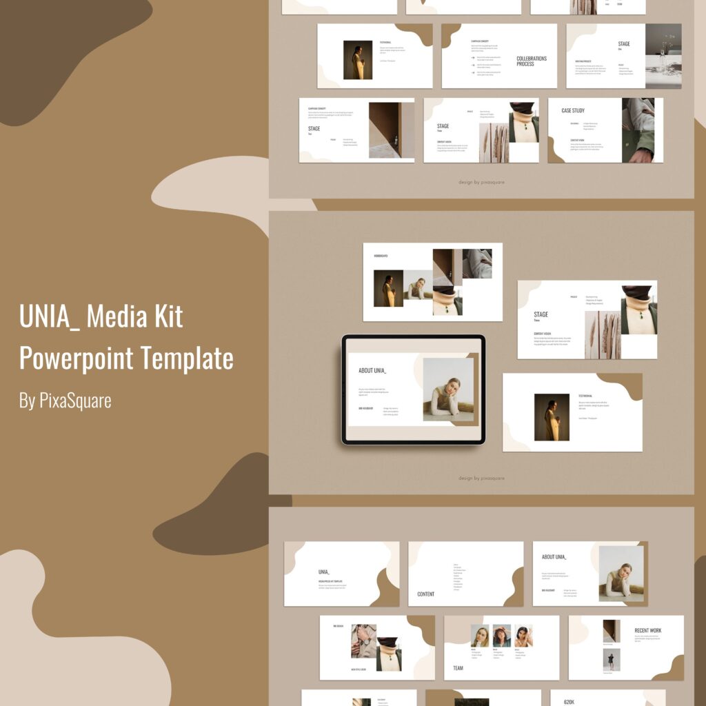 UNIA Media Kit Powerpoint Template – MasterBundles