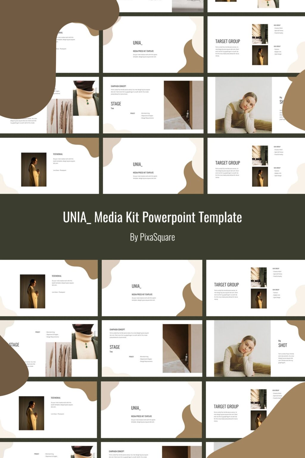 UNIA Media Kit Powerpoint Template – MasterBundles