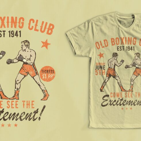 Old Boxing Club T-Shirt Design | Master Bundles