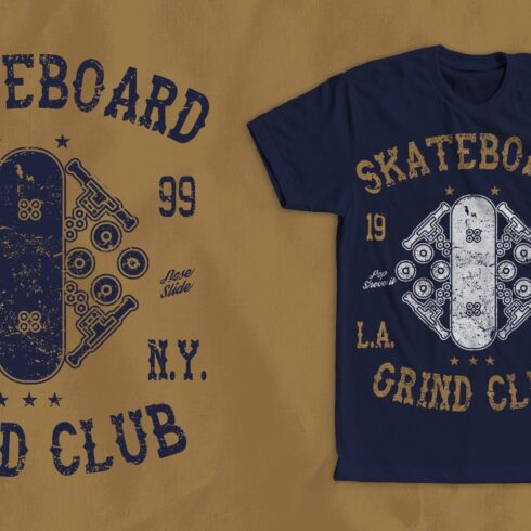 Skateboard Grind Club Shirt Design CJR Designs CJR Designs | Master Bundles