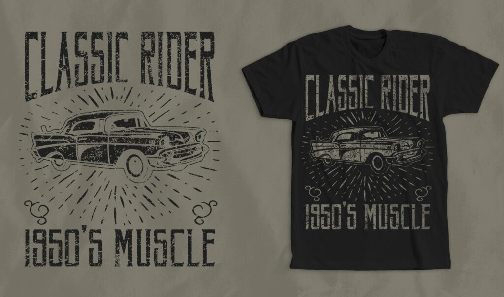 Muscle Car T-shirt Design – MasterBundles