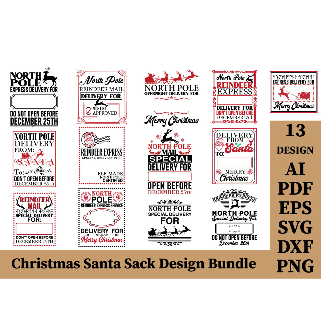 Christmas Santa Sack Bundle - MasterBundles