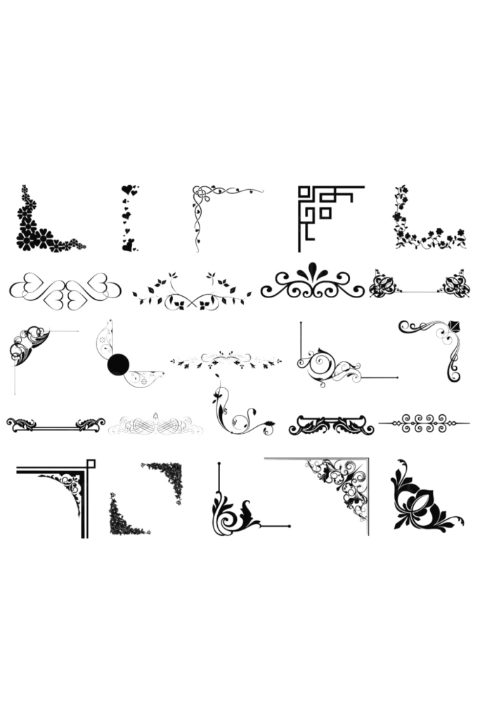 Corner Frame Silhouette Bundles - MasterBundles