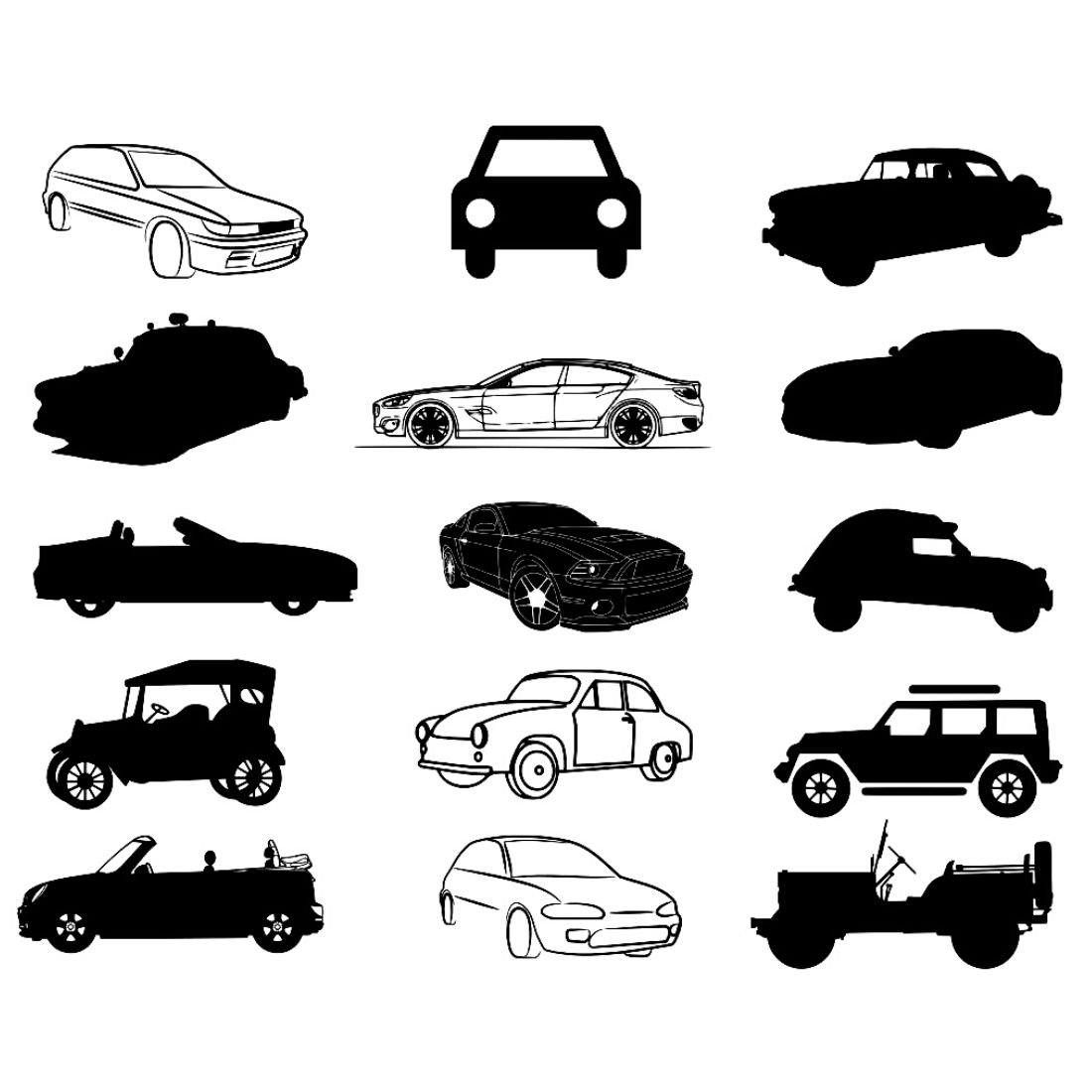 Car Silhouette Bundle - MasterBundles