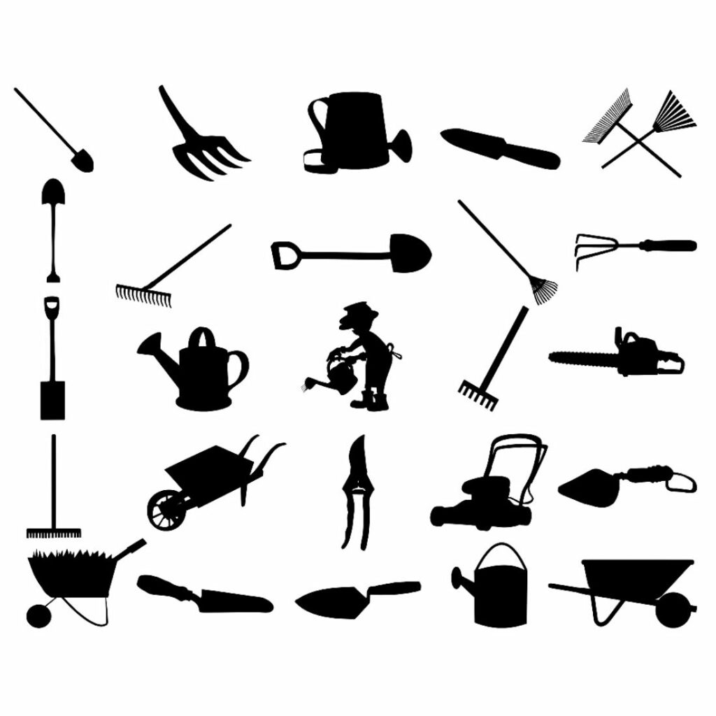 Garden Tools Silhouette Bundles - MasterBundles