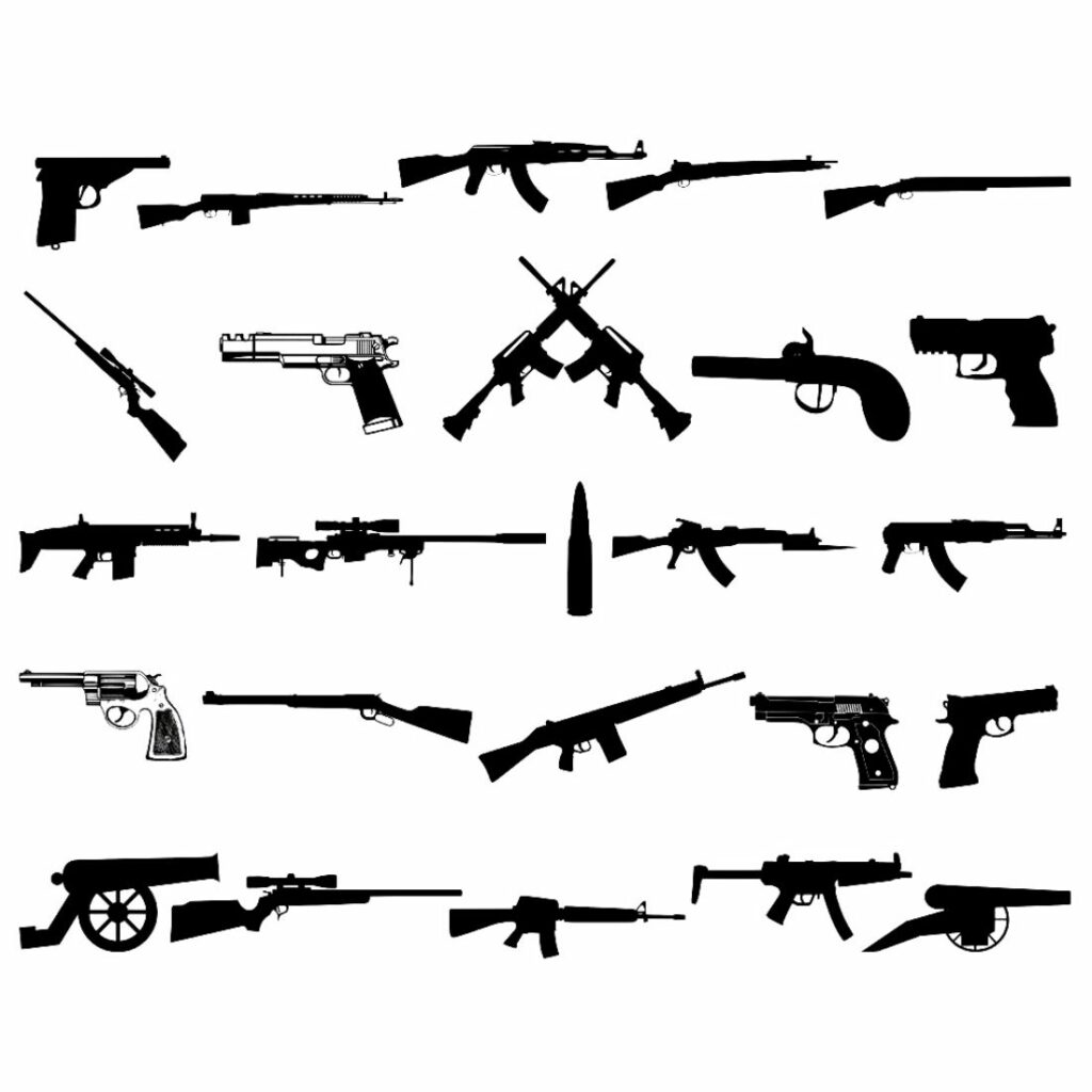 Gun Silhouette Bundles - MasterBundles