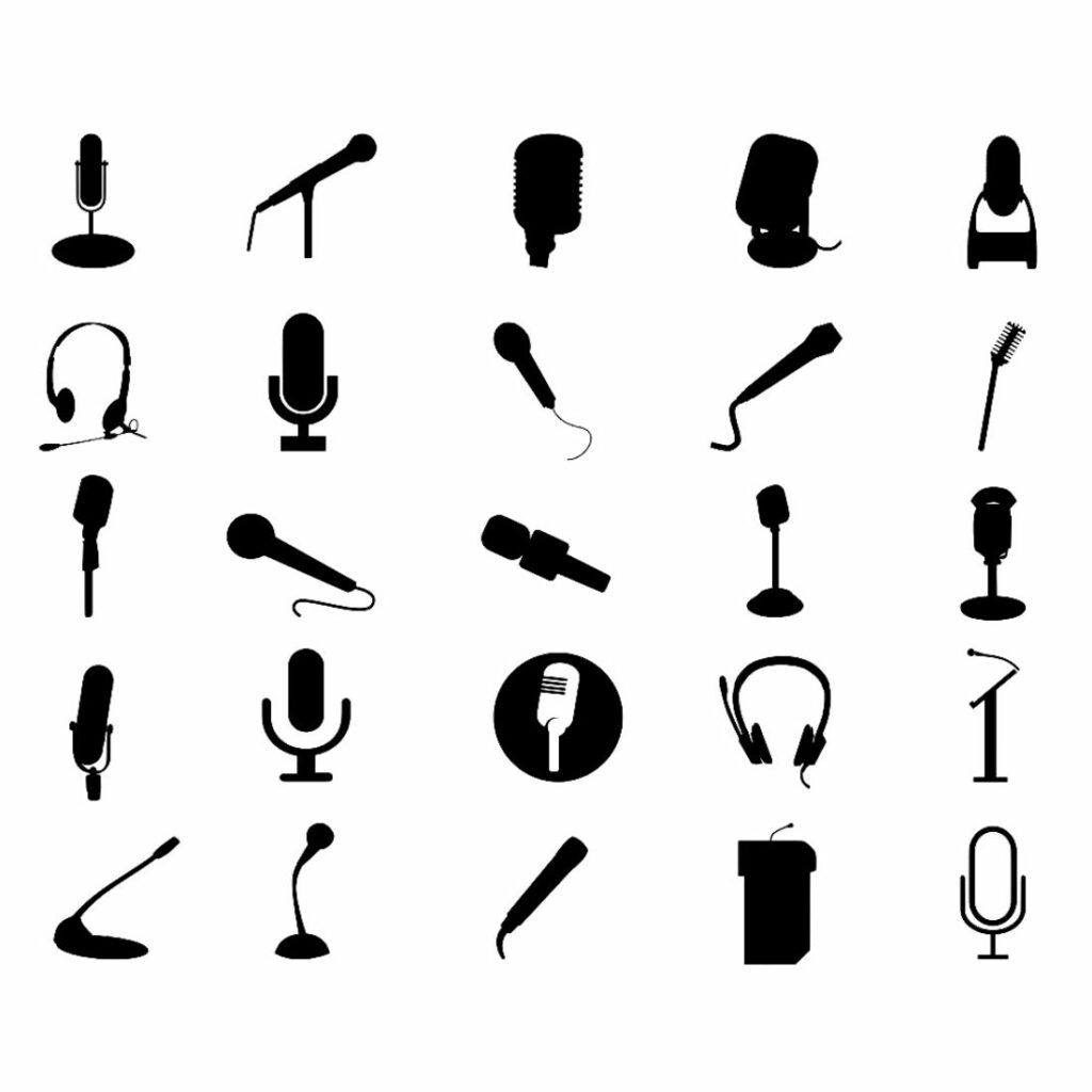 Microphone Silhouette Bundle - MasterBundles