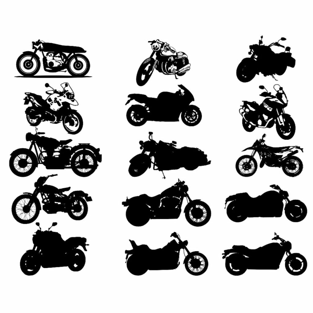 Motorcycle Silhouette Bundle - MasterBundles