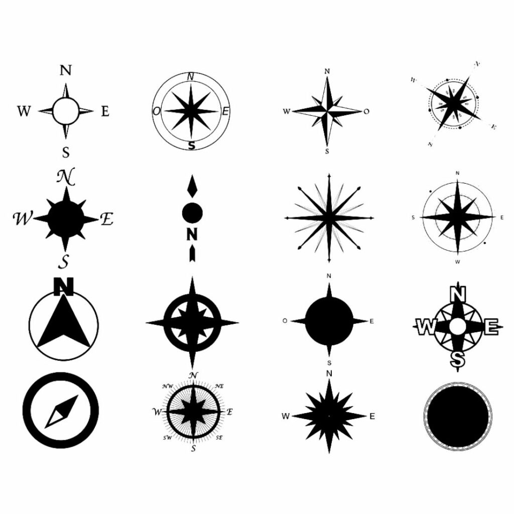 Compass Silhouette Bundles - MasterBundles