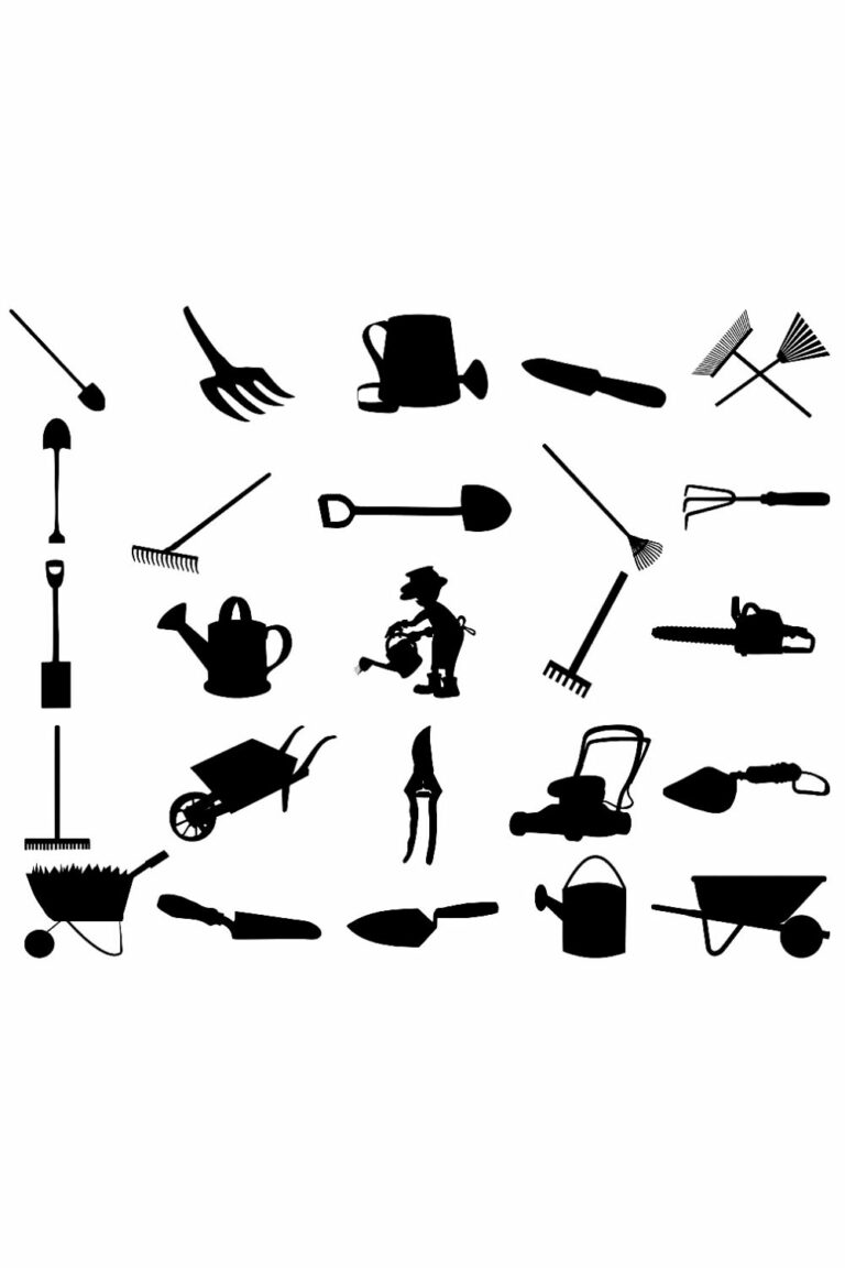 Garden Tools Silhouette Bundles - MasterBundles