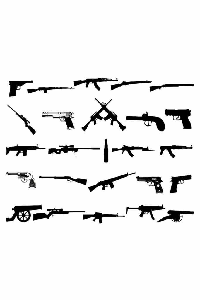 Gun Silhouette Bundles - MasterBundles