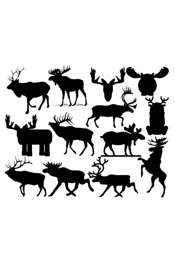 Moose Silhouette Bundle - MasterBundles