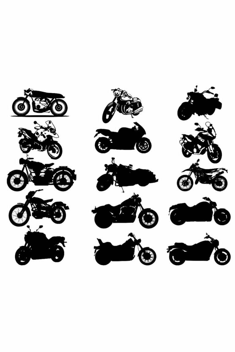 Motorcycle Silhouette Bundle - MasterBundles