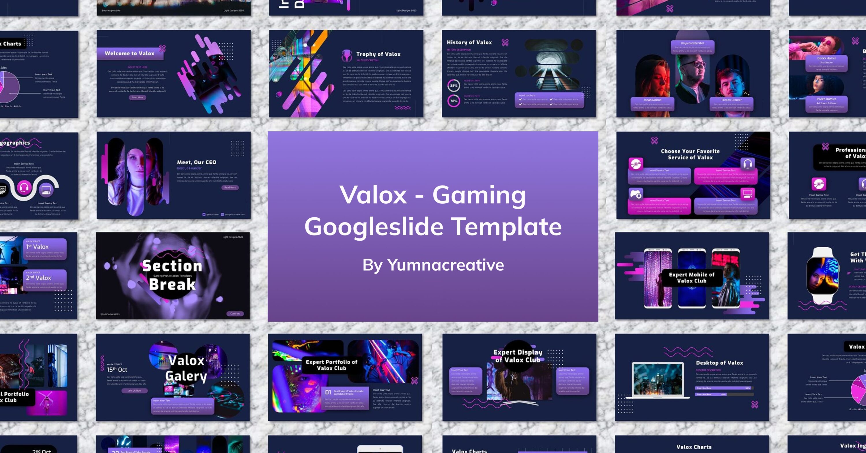 Valox - Gaming Google Slide Template – MasterBundles