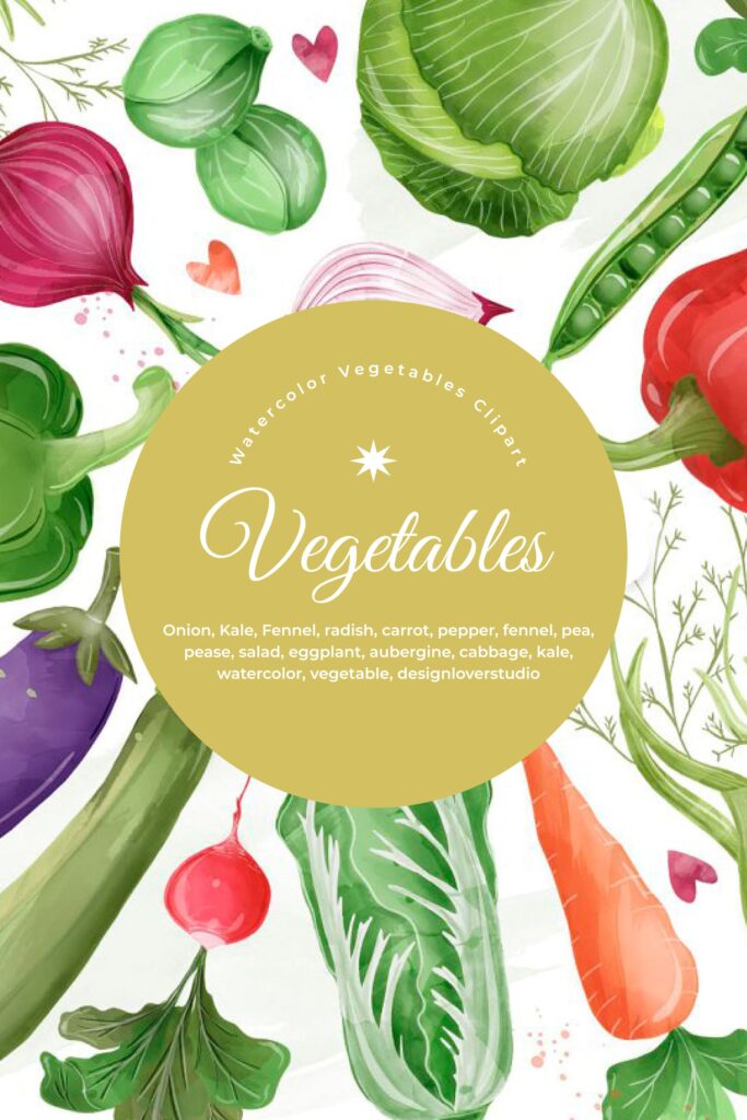 Vegetable Clip Arts – MasterBundles