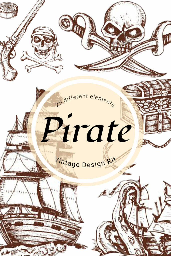 Vintage Pirate Design Kit – MasterBundles