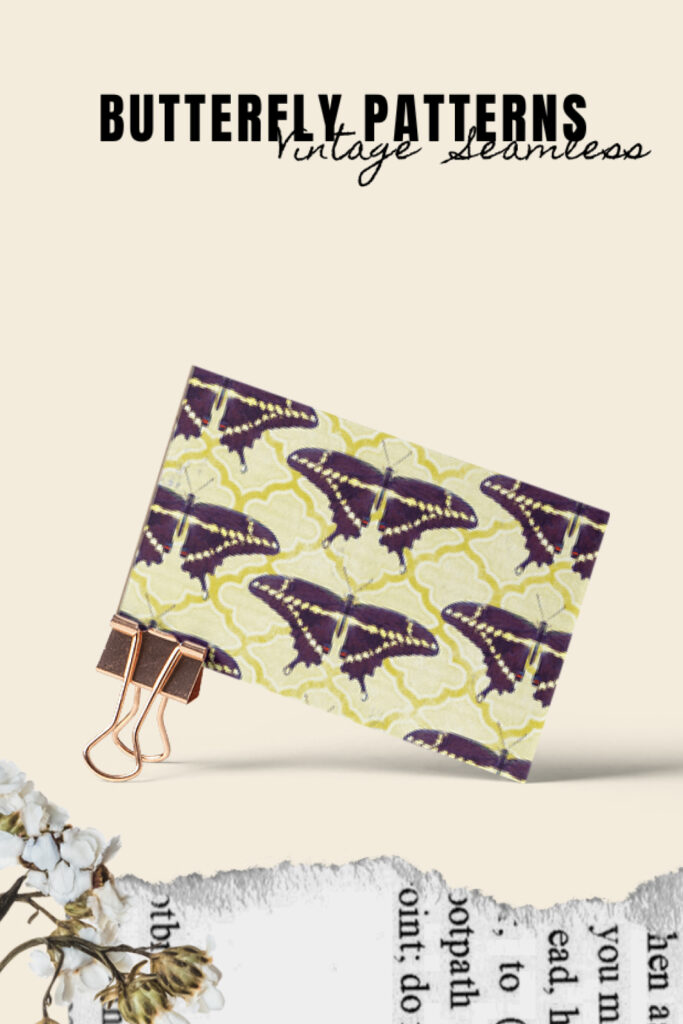 12 Vintage Seamless Butterfly Patterns – MasterBundles